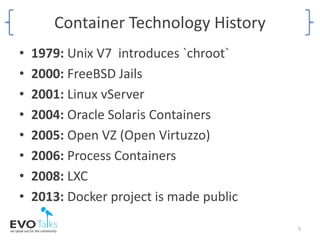 Evotalks Docker Presentation | PPT