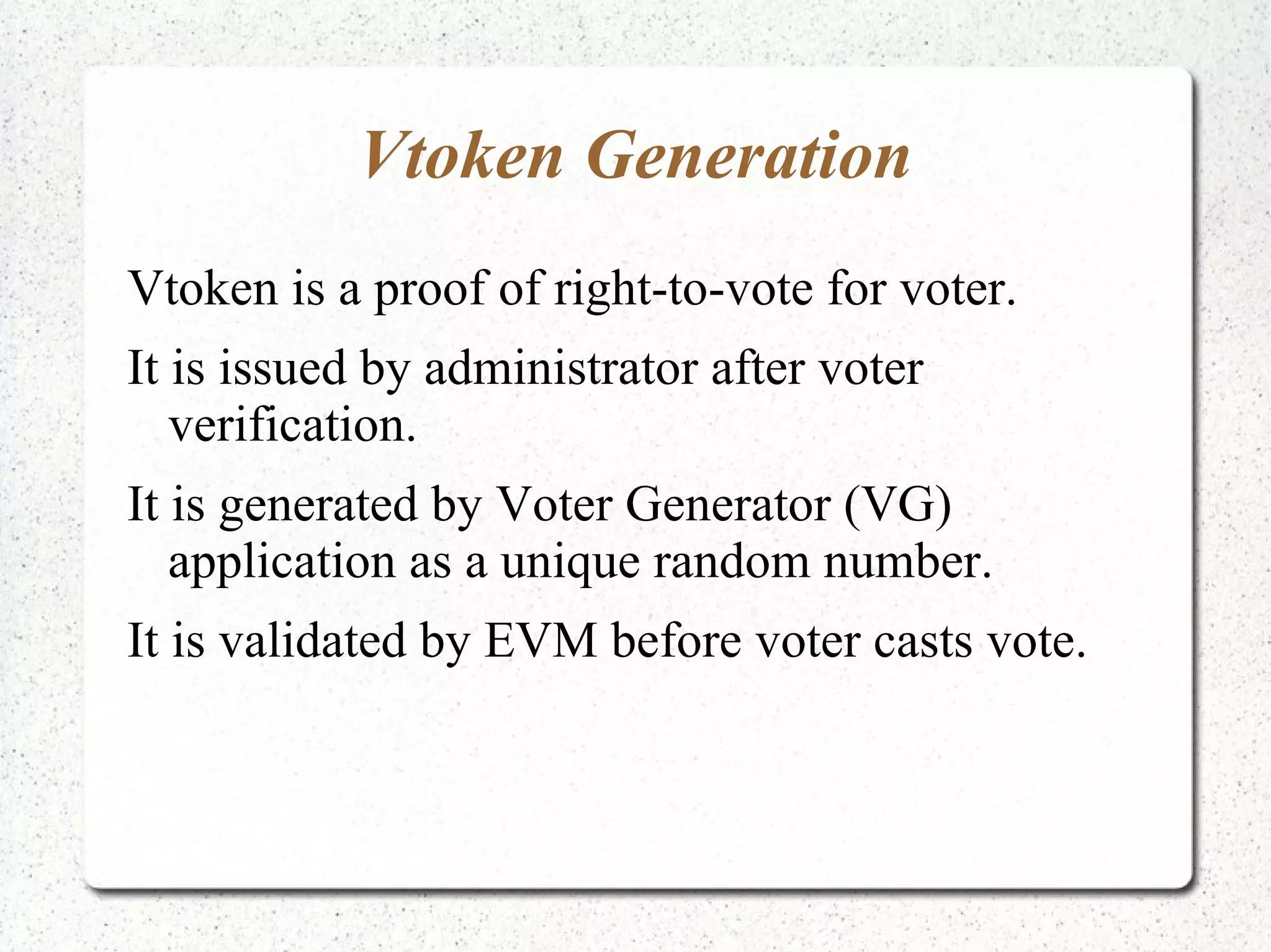 e-Voting Application using Barcode Vtoken | ODP