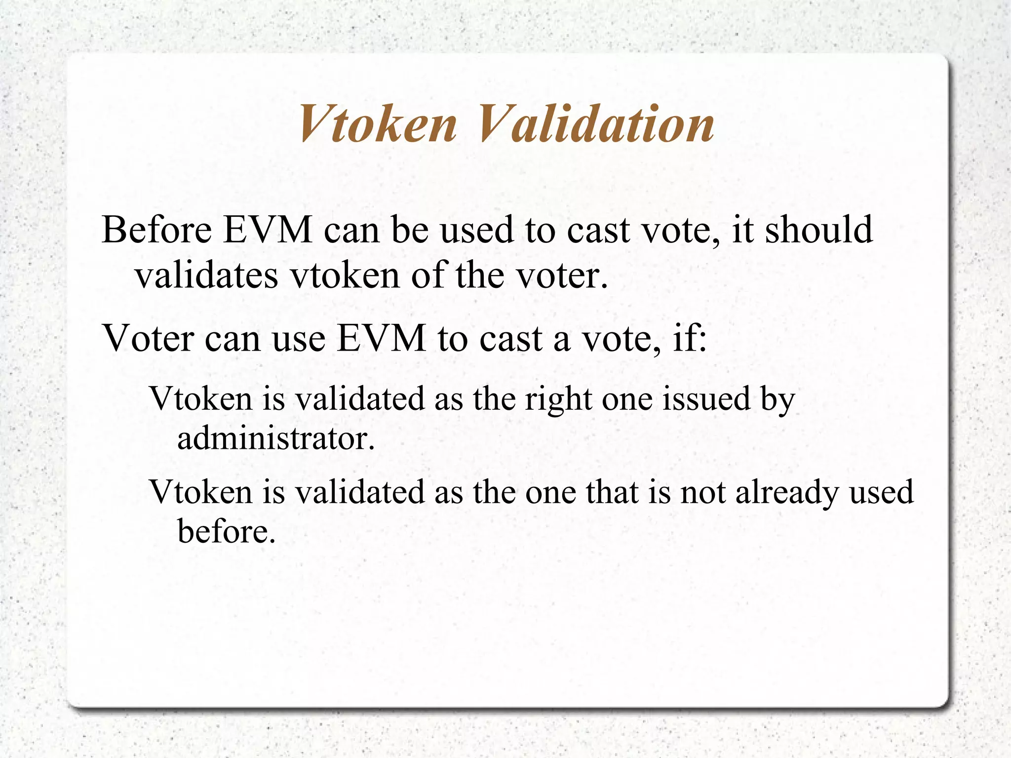 e-Voting Application using Barcode Vtoken | ODP