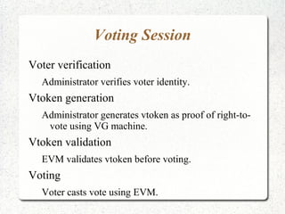e-Voting Application using Barcode Vtoken | ODP | Computer Software and Applications | Computing