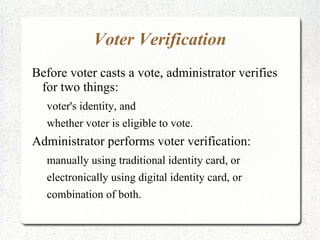 e-Voting Application using Barcode Vtoken | ODP | Computer Software and Applications | Computing