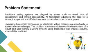 E-Voting Using Blockchain Technology for Security | PPTX