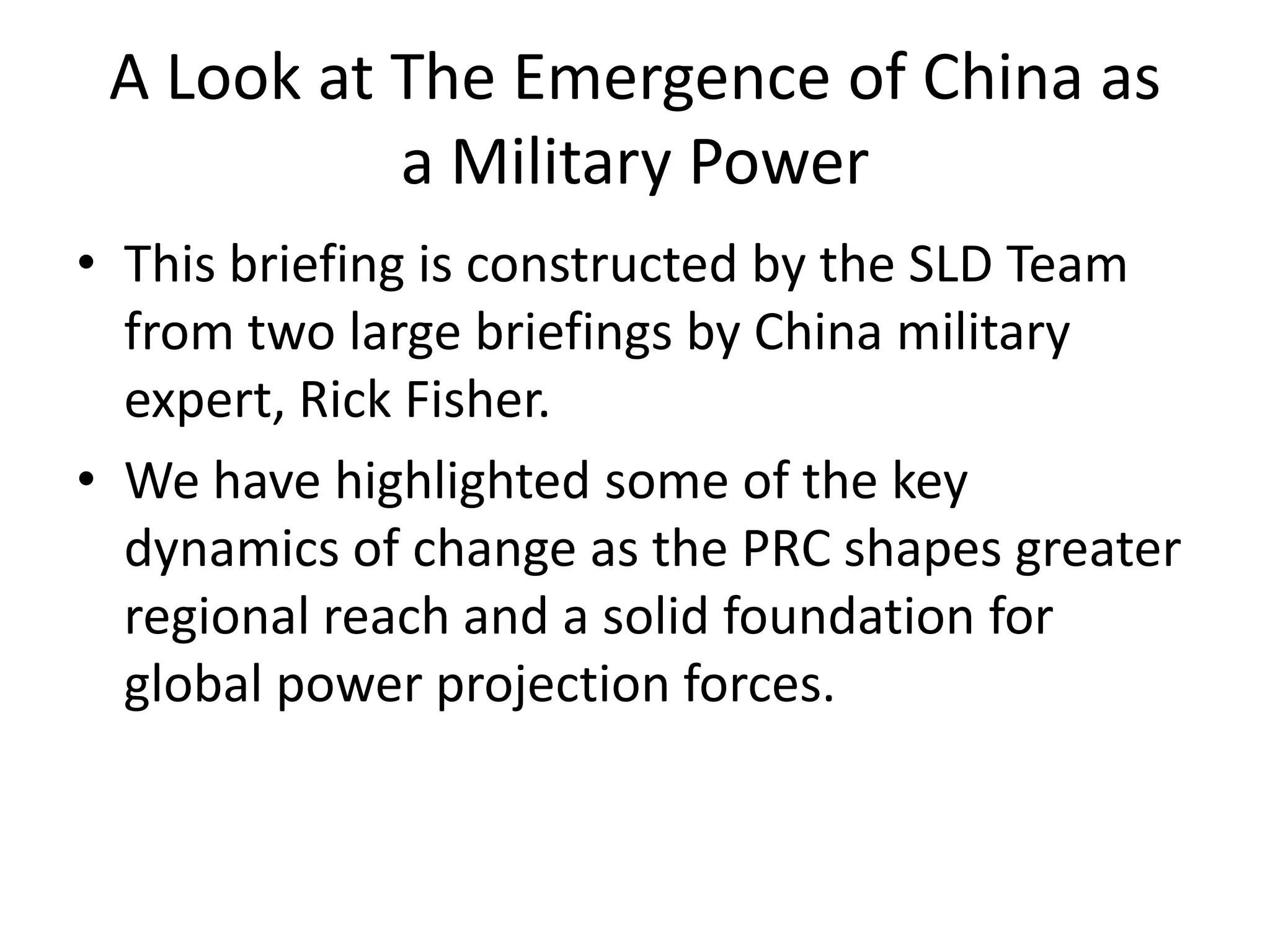 Evolving PRC Military Capabilities | PPTX