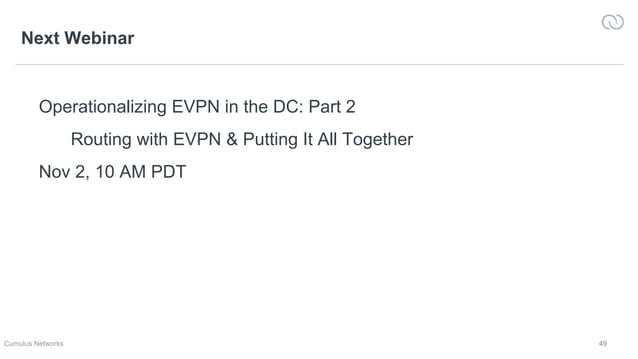 Demystifying EVPN in the data center: Part 1 in 2 episode series | PDF