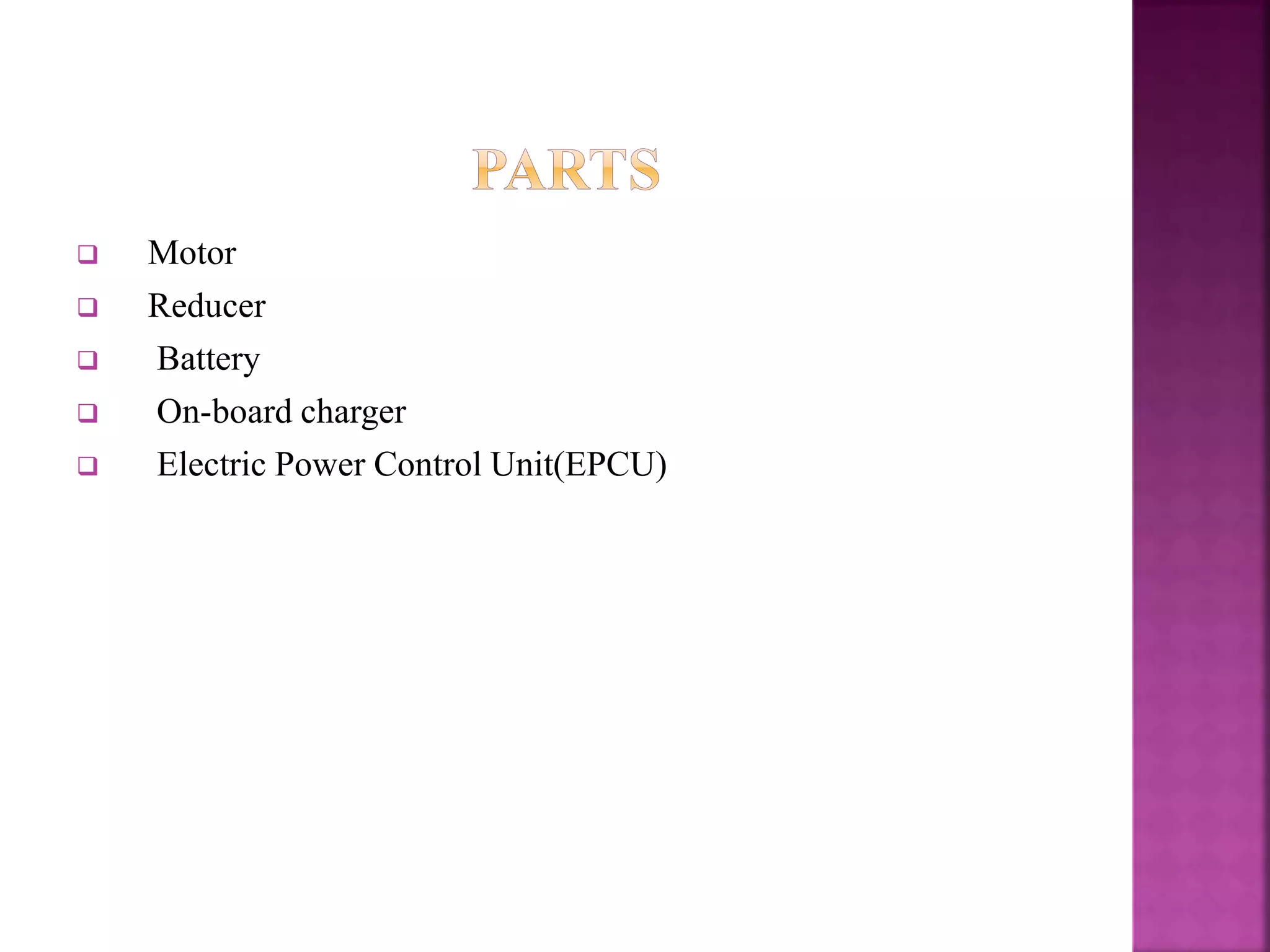Parts of an Ev | PPTX