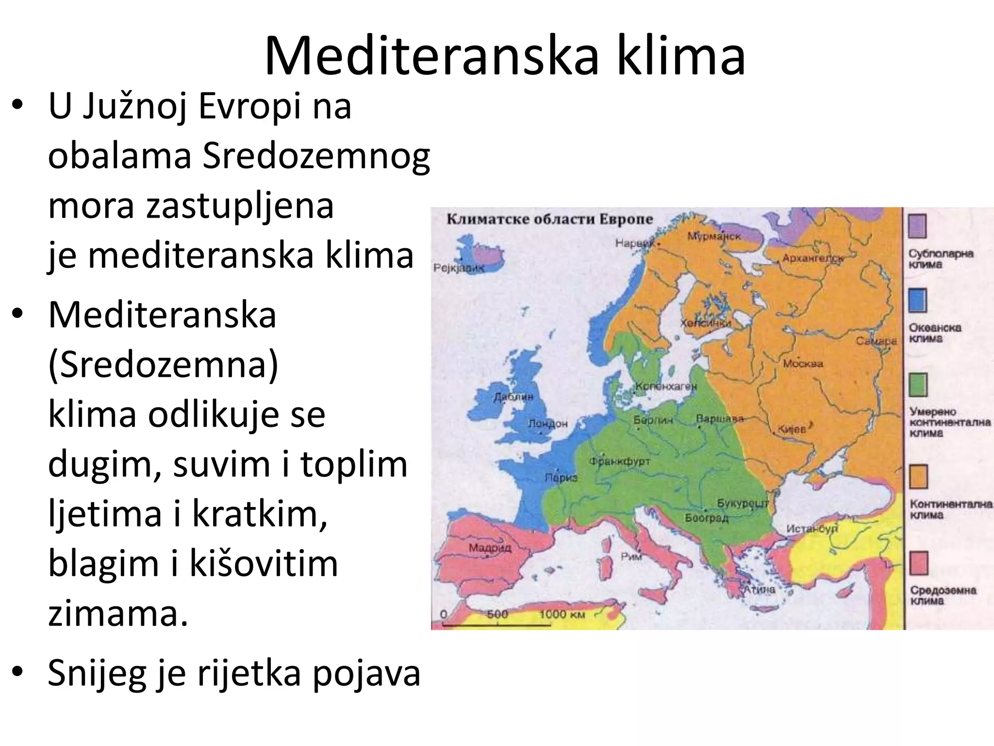Klima, biljni i životinjski svijet Evrope | PPTX
