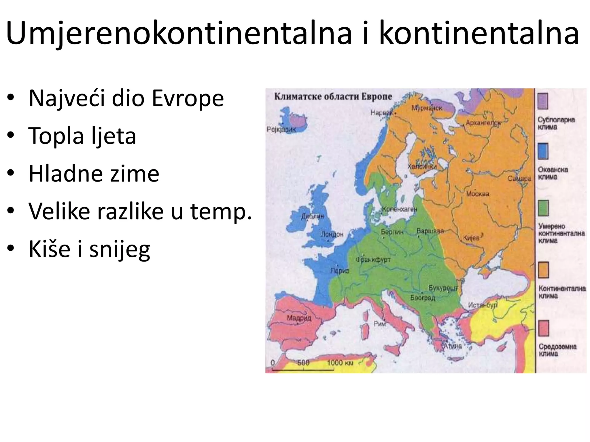 Klima, biljni i životinjski svijet Evrope | PPTX