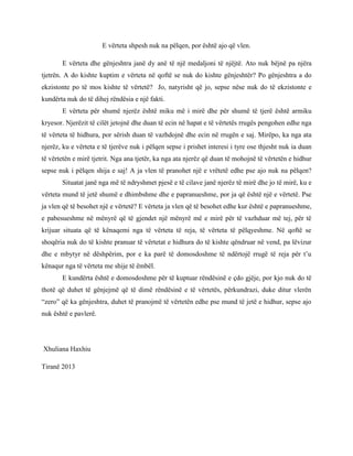 Ese: "E vërteta shpesh nuk na pëlqen, por eshte ajo qe vlen!' | PDF