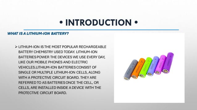 What is the Lithium Ion Battery ? Ppt | PDF