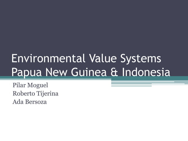 Environmental Value Systems | PPTX | Science