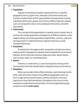 project on Ecosystem(EVS) | DOCX