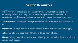 WATER RESOURCES & LAND RESOURCES | PPTX