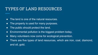 WATER RESOURCES & LAND RESOURCES | PPTX