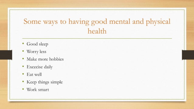 Good health | PPT