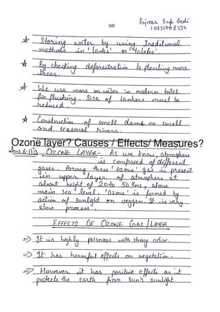 EVS | Hand written Notes | B com sem 4th | by Ritish bedi #RVIRGO | PDF