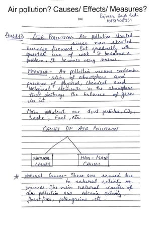 EVS | Hand written Notes | B com sem 4th | by Ritish bedi #RVIRGO | PDF