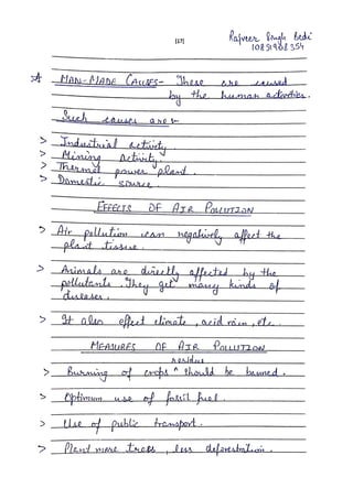 EVS | Hand written Notes | B com sem 4th | by Ritish bedi #RVIRGO | PDF