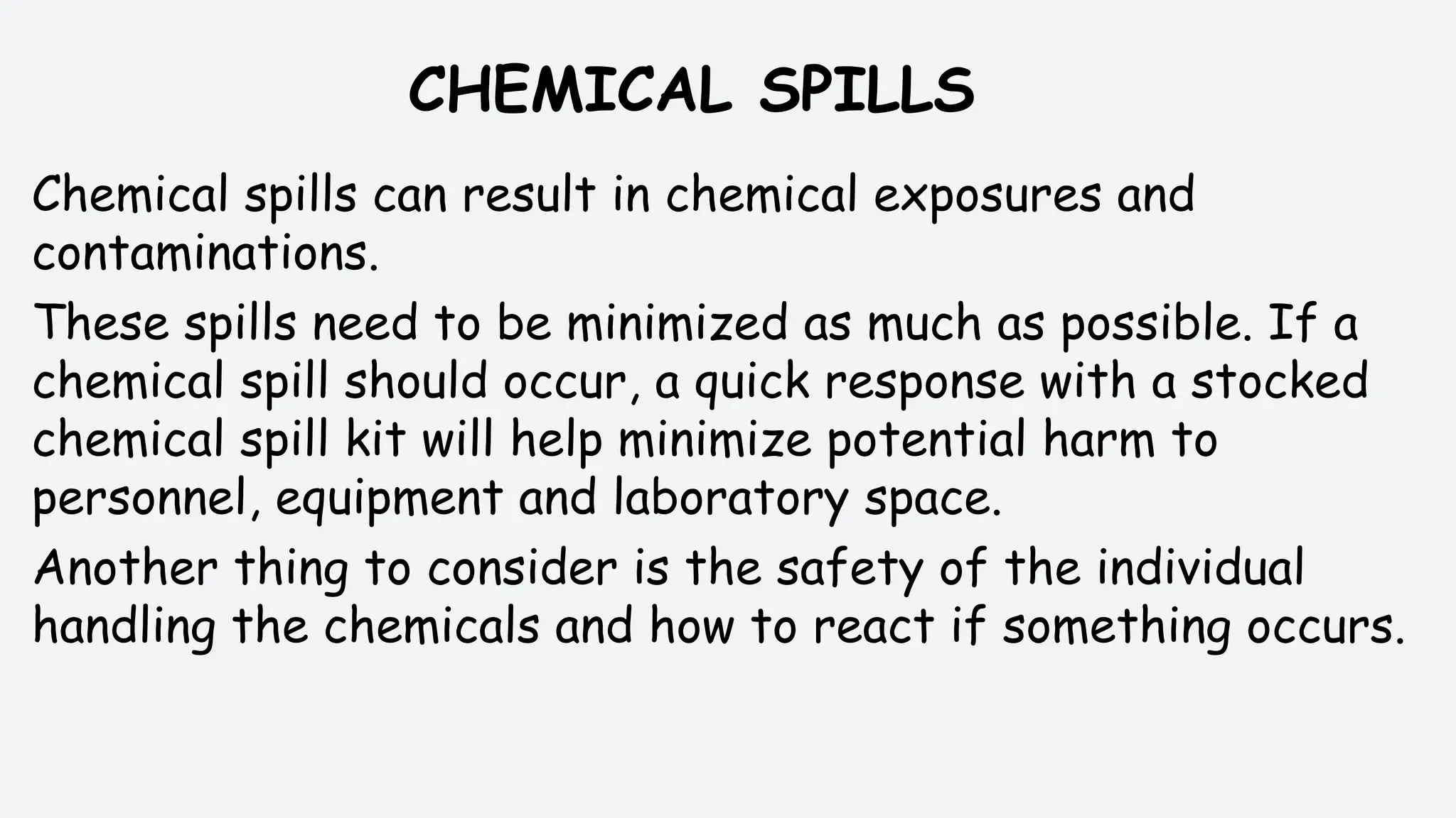 Information About Chemical Spills . | PPT