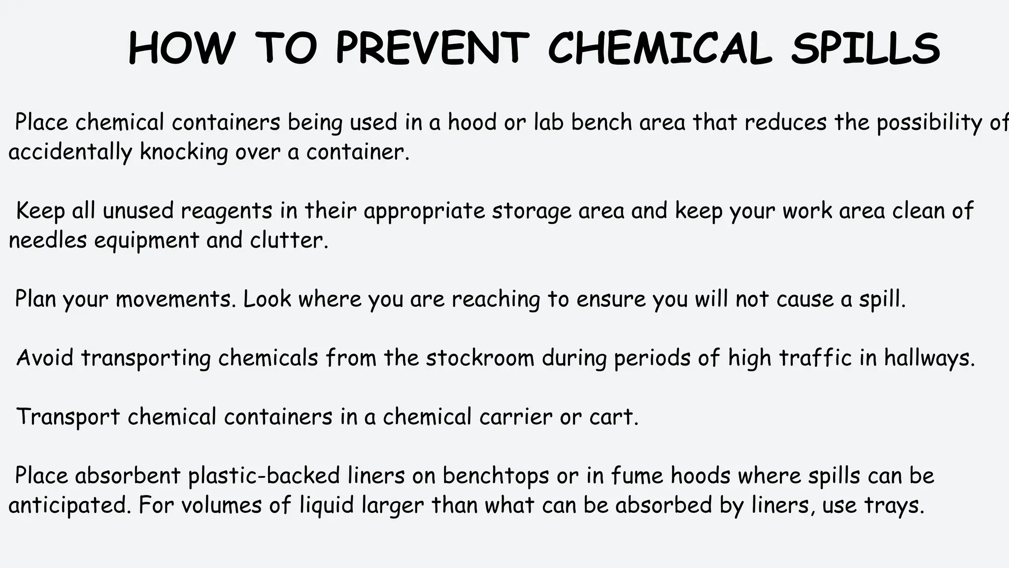 Information About Chemical Spills . | PPTX