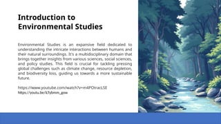 ENVIRONMENT SCIENCES & SUSTAINABILITY PPT | PPTX