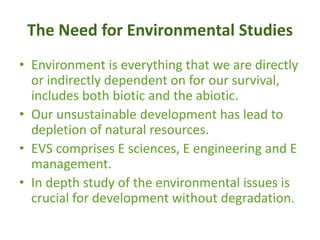 Environmental Studies Introduciton | PPT