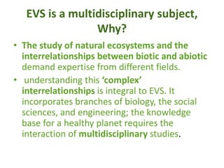 Environmental Studies Introduciton | PPT