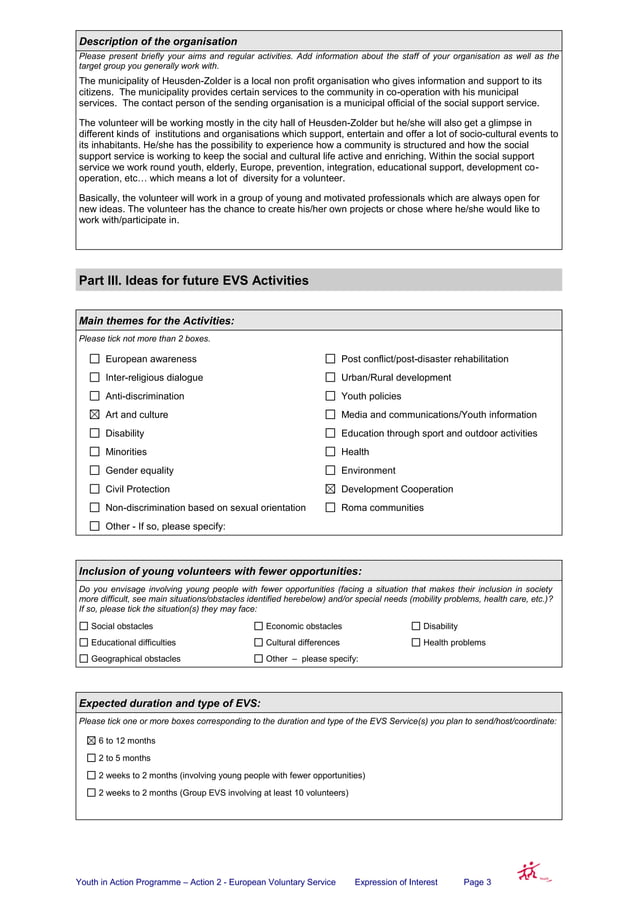 Evs form-be | PDF