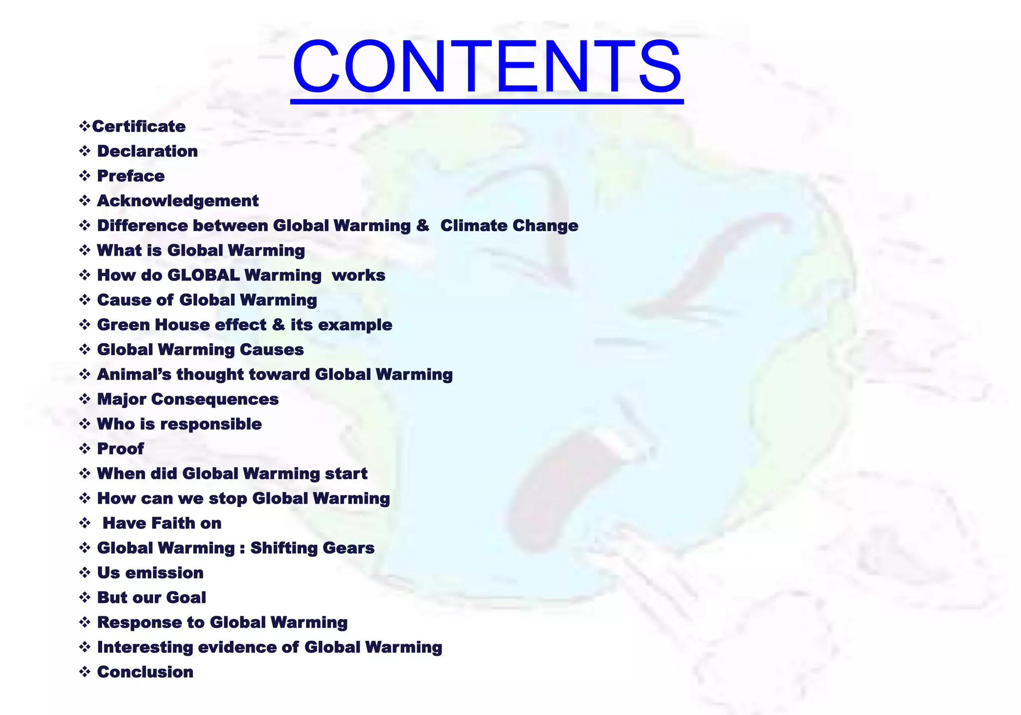 Global warming (EVS Project) | PPTX