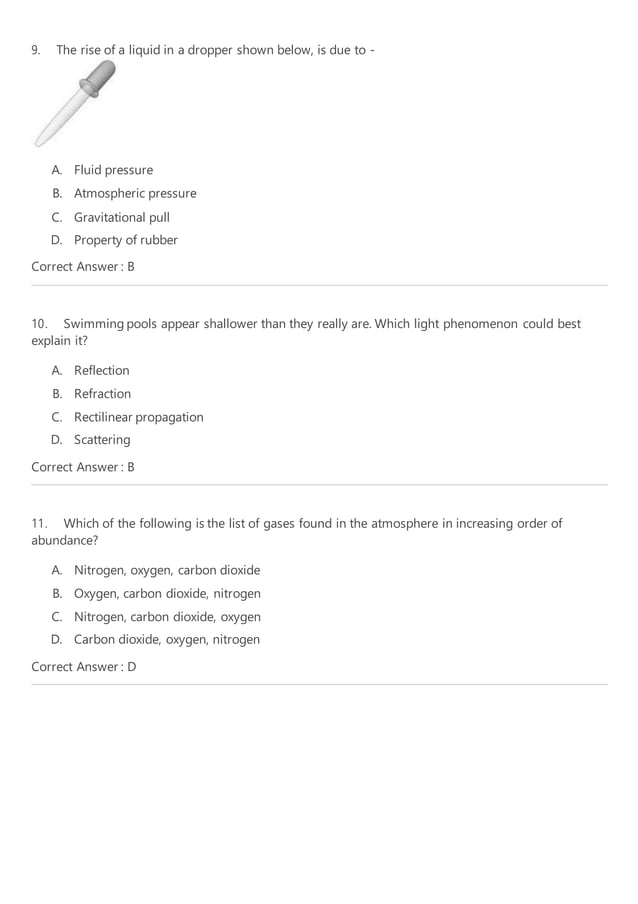 CLASS VIII SLATE SCIENCE WITH KEY | PDF