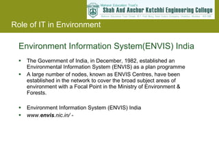 Role of IT in environment | PPT
