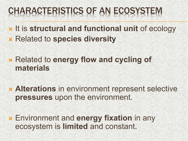 Ecosystem and Environment, GE3451 Environmental Science | PPTX
