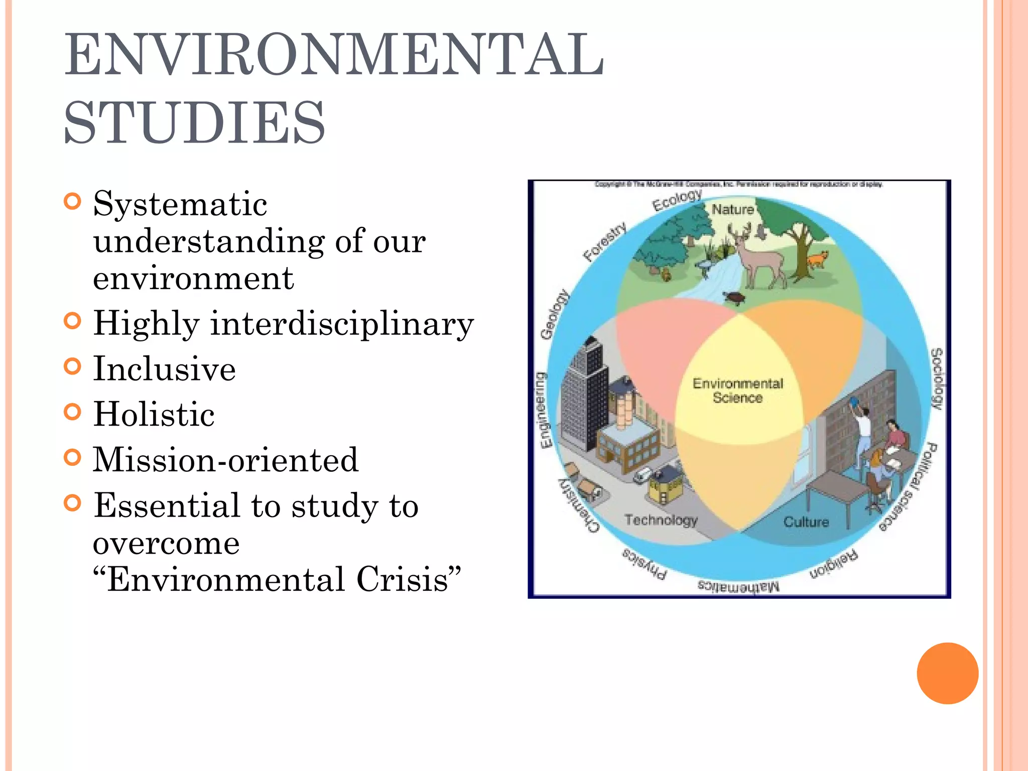 Introduction to Environmental Studies | PPT