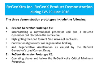 EVS 29 EV Regenerative Acceleration (ReGenX) Generator Demonstration ...