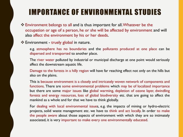 EVS(AECC)UNIT1 ppt.pdf | Environment | Science