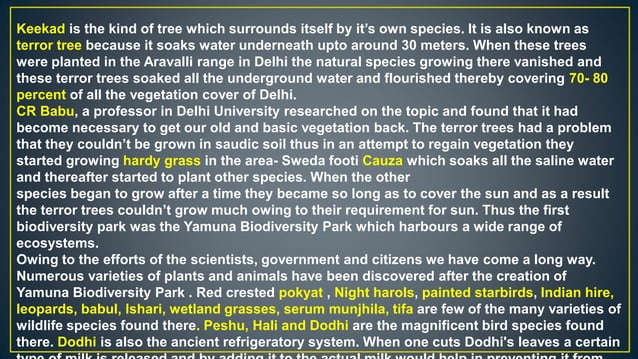 Biodiversity parks of Delhi | PPTX
