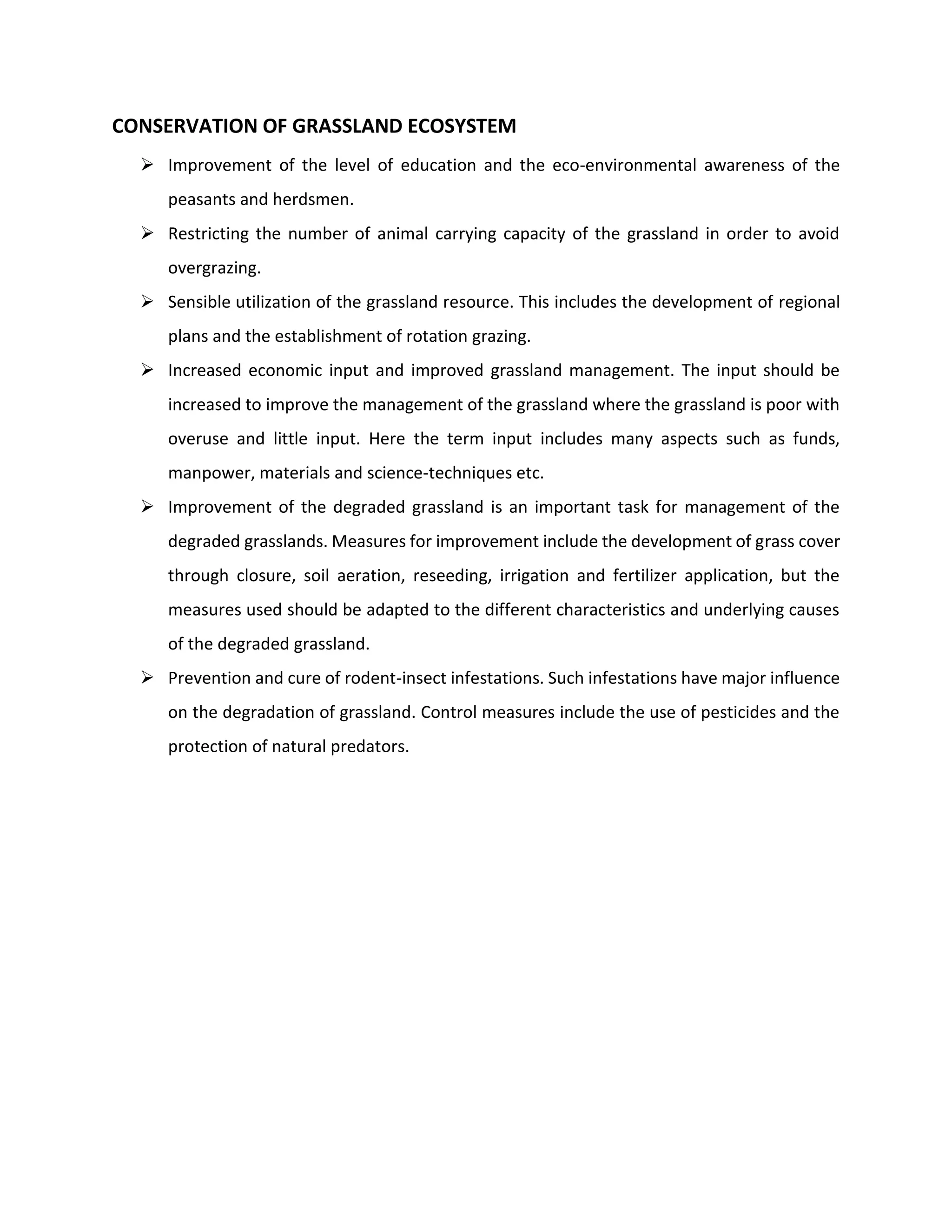 Grassland ecosystems | DOCX | Gardening | Home & Garden