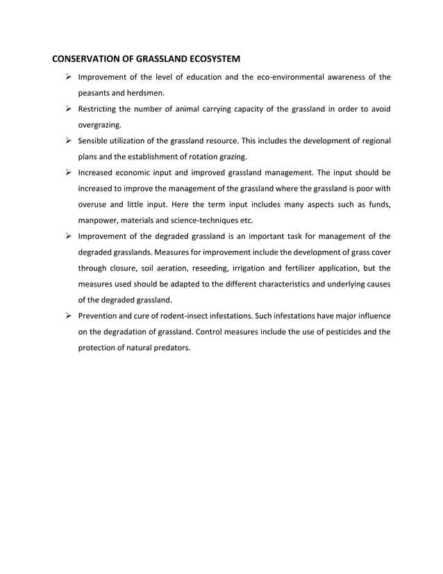 Grassland ecosystems | PDF