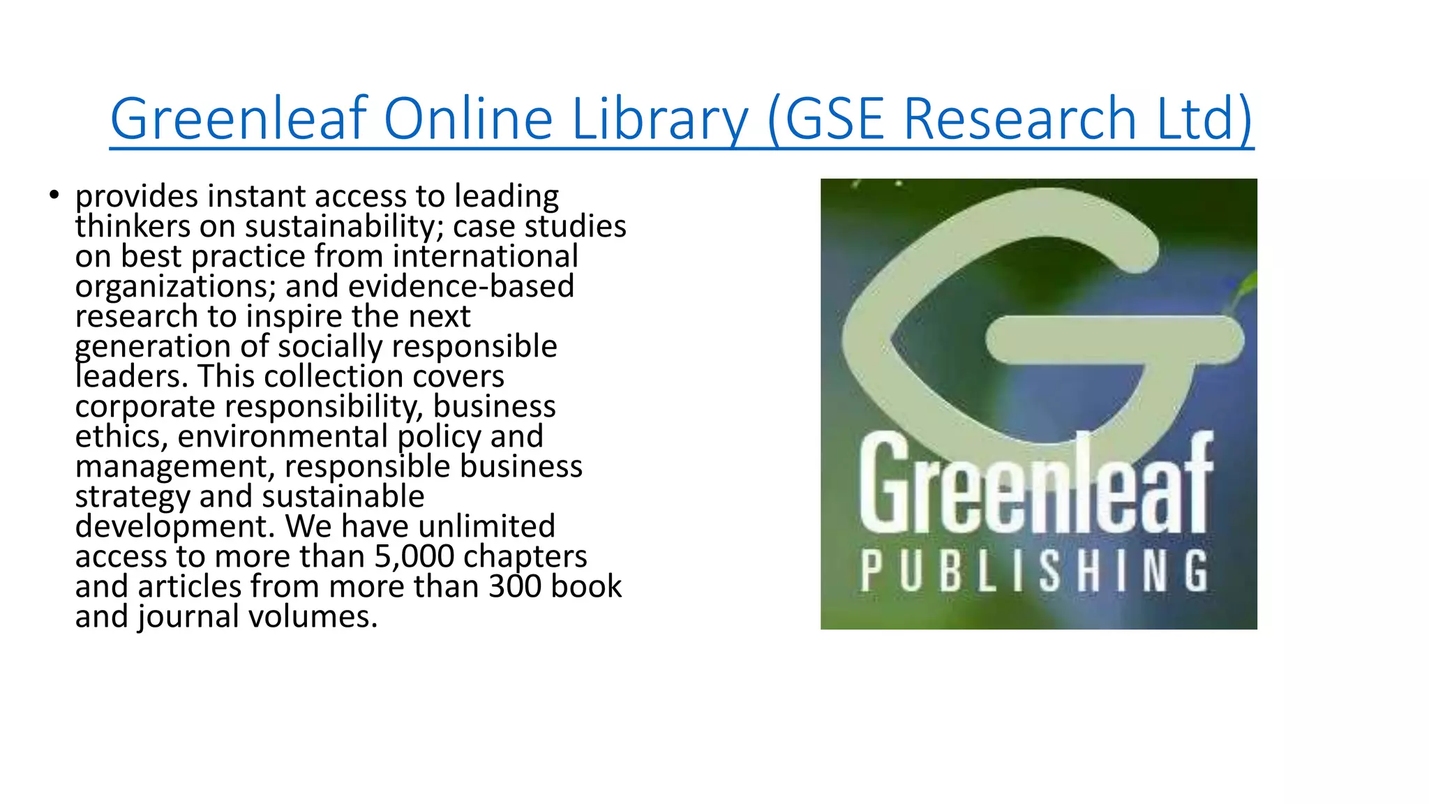 NSU Environmental Sciences Databases | PPT