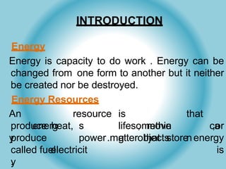 Environmental Science: Energy resources by prof. shashank chaurasiya | PPTX