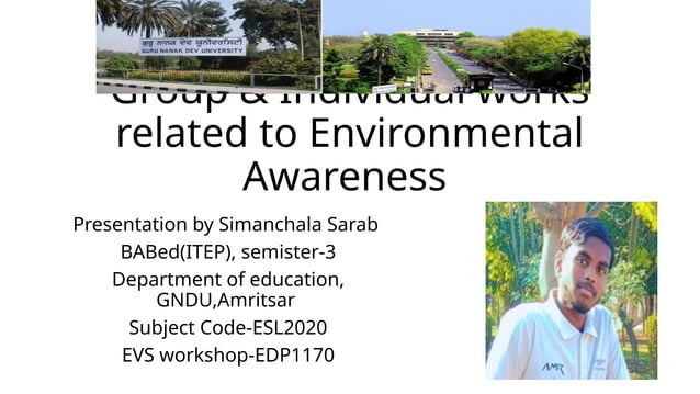 Works related to environmental awareness(EVS) PPT by Simanchala Sarab.pptx