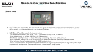 ELGi EV Series Air Compressor Pitch PPT For Fortis Hospital | PPTX