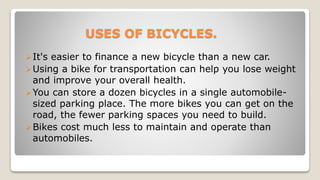 Uses of Bicycle Instead of cars/Bikes in LPU Campus | PPTX