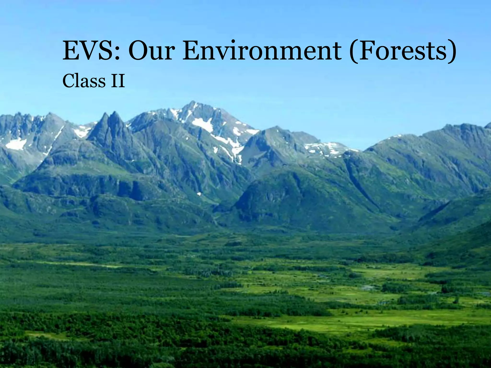 EVS Class 2 : Our Environment | PDF