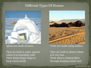 Environmental Science (EVS) : Houses and Clothing (Class II) | PDF