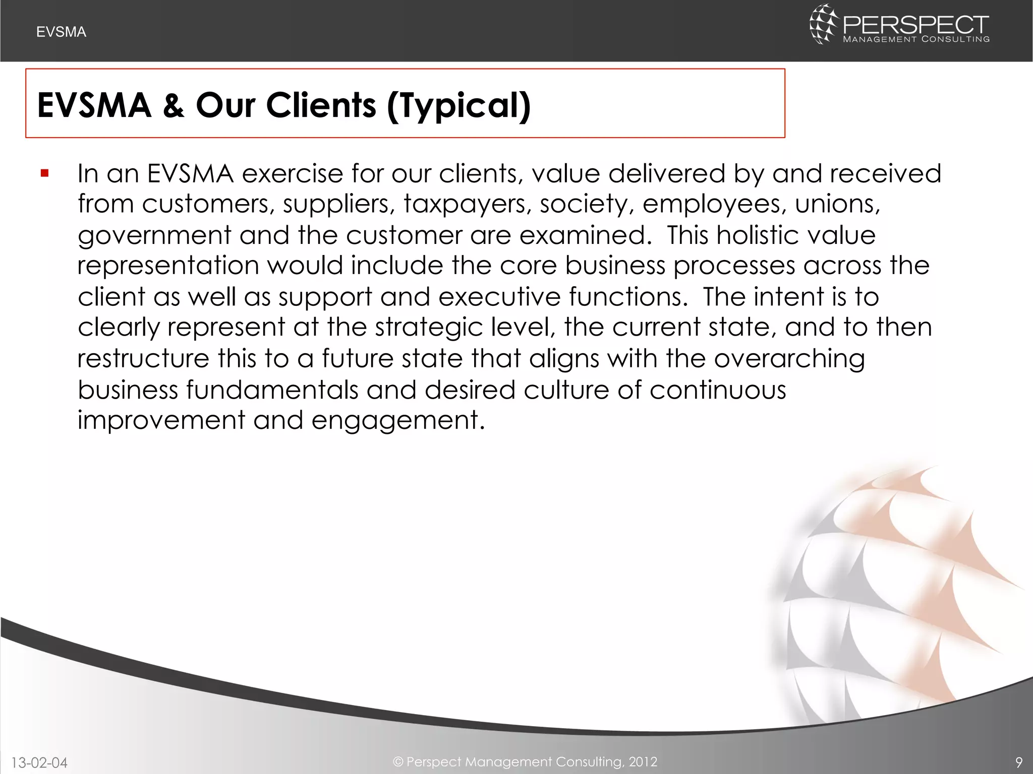 Enterprise Value Stream Mapping And Analysis Perspect Management Consulting Pdf Business