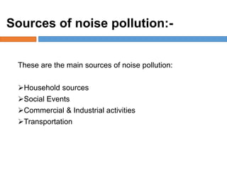 Noise Pollution | PPTX