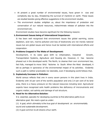 Environmental studies and Natural resources BBA | PDF