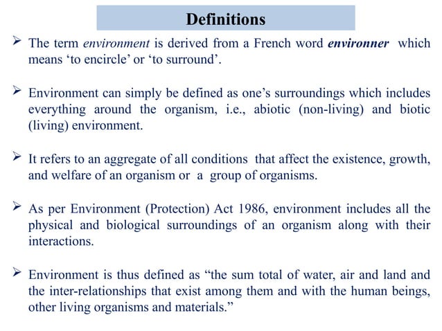 Environmental Science Module 1 Power point | PPTX | Environment | Science