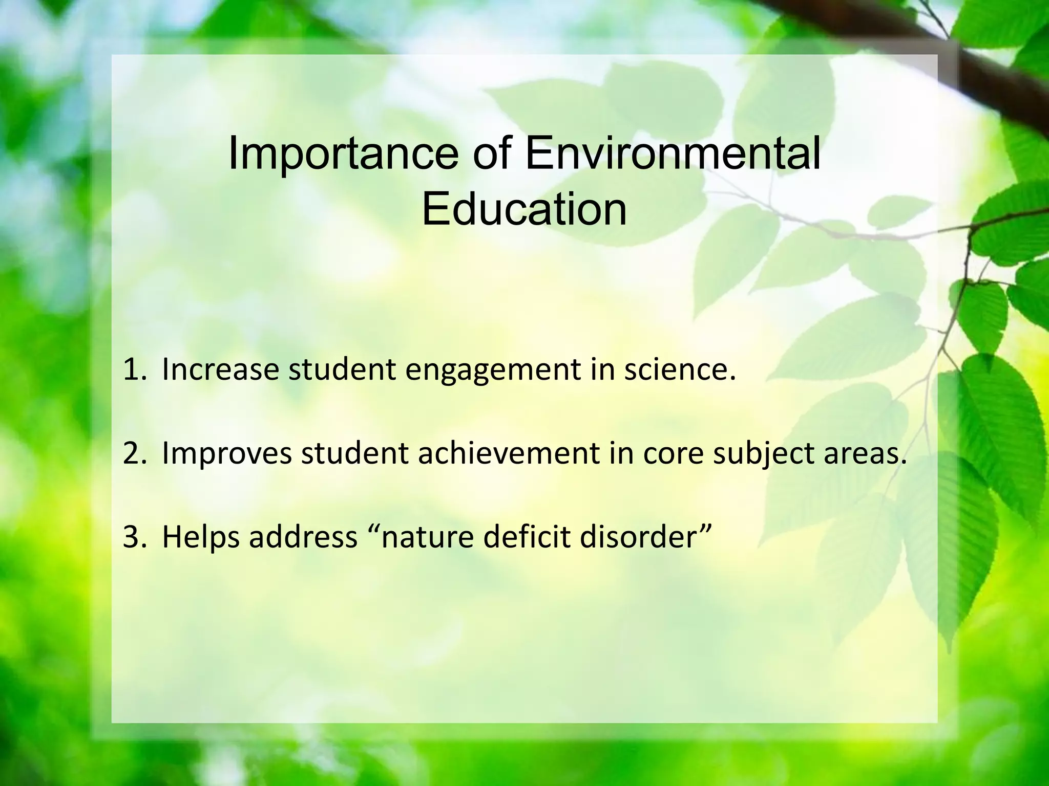 Environmental Education | PPTX