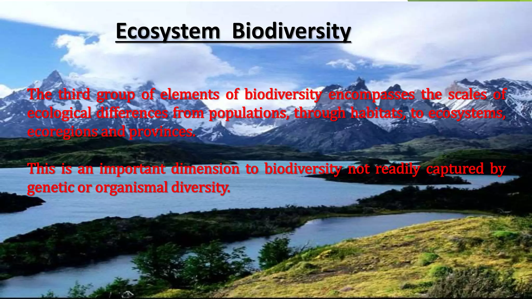 Evs presentation- types of biodiversity | PPTX